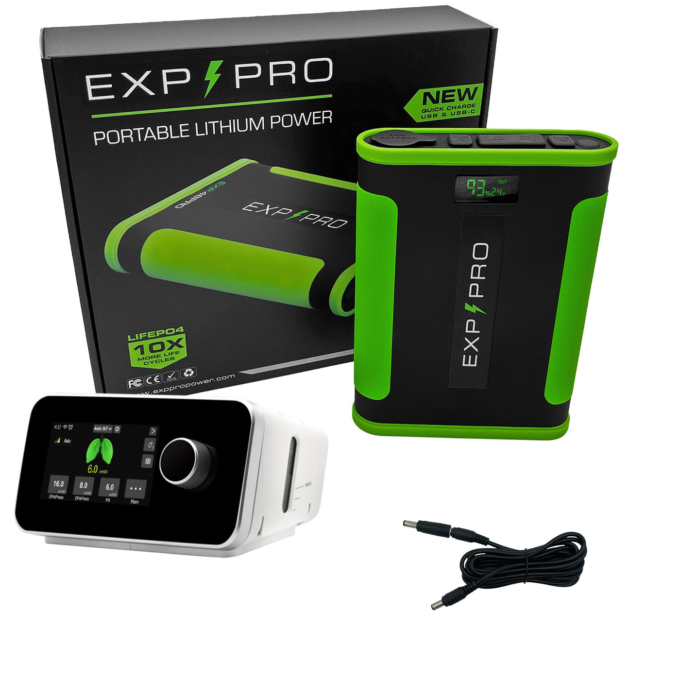 EXP48PRO APEX Battery (CPAP DC Cord Included) — EXP PRO