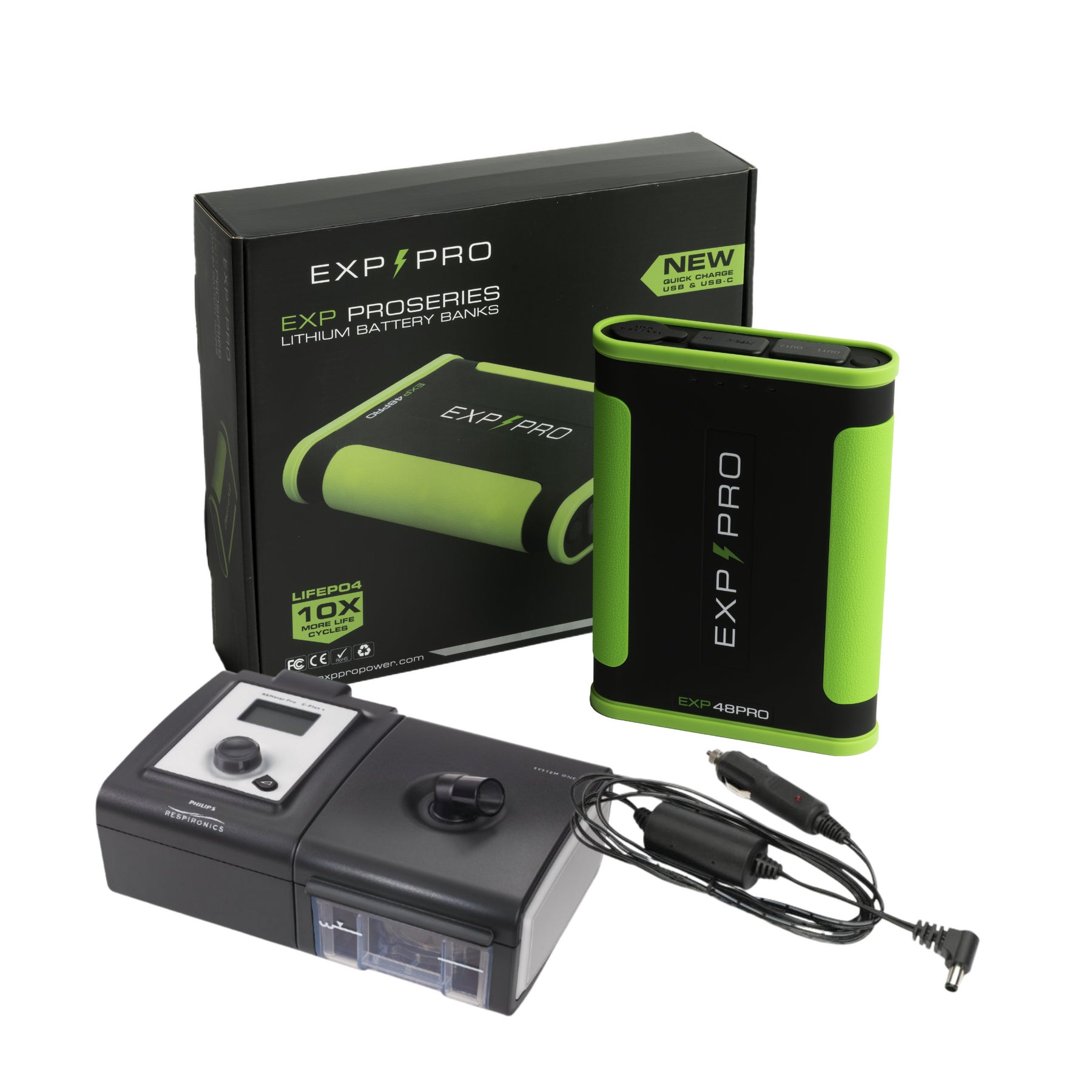 EXP48PRO APEX Battery (CPAP DC Cord Included) – EXP PRO
