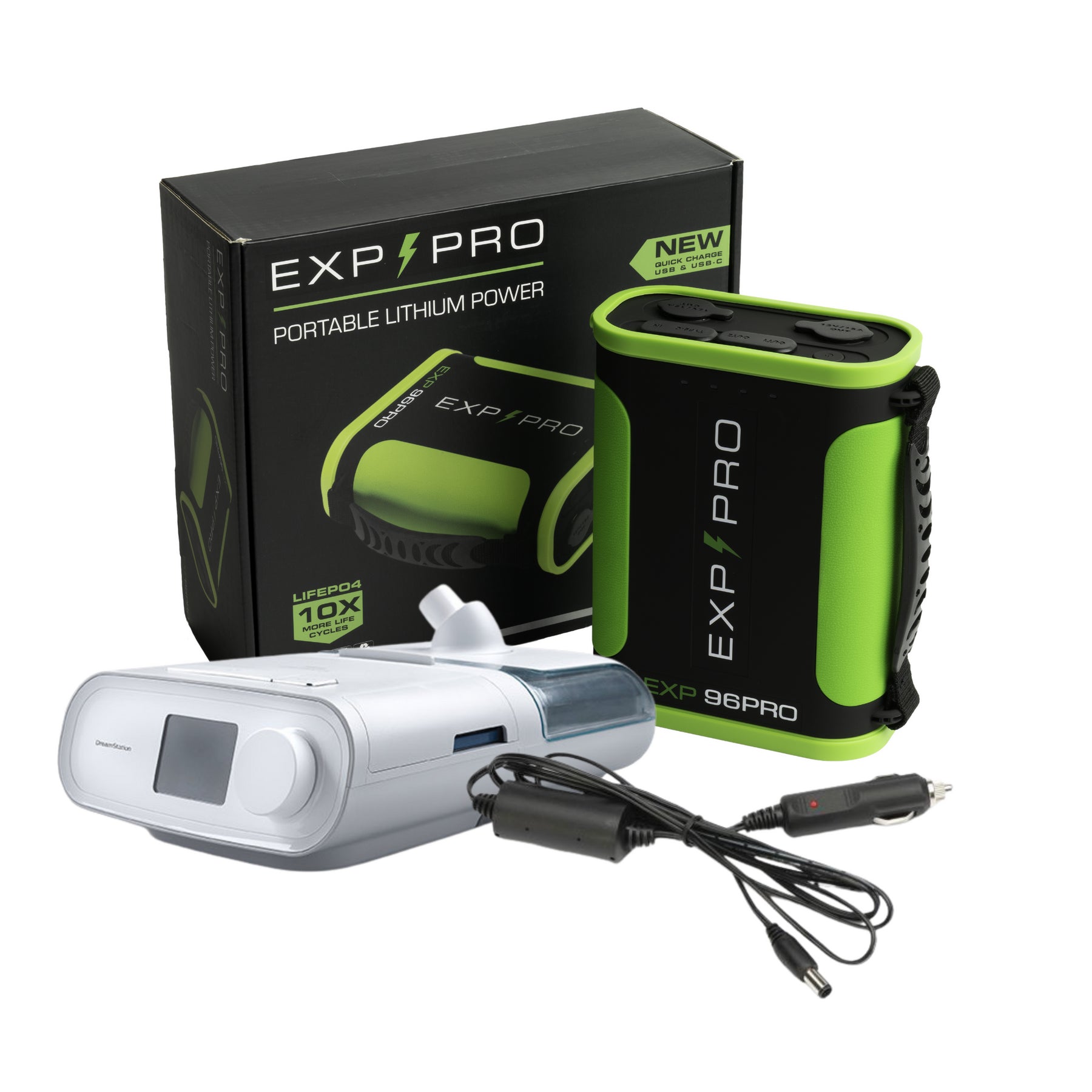 EXP96PRO APEX Battery (CPAP DC Cord Included) – EXP PRO